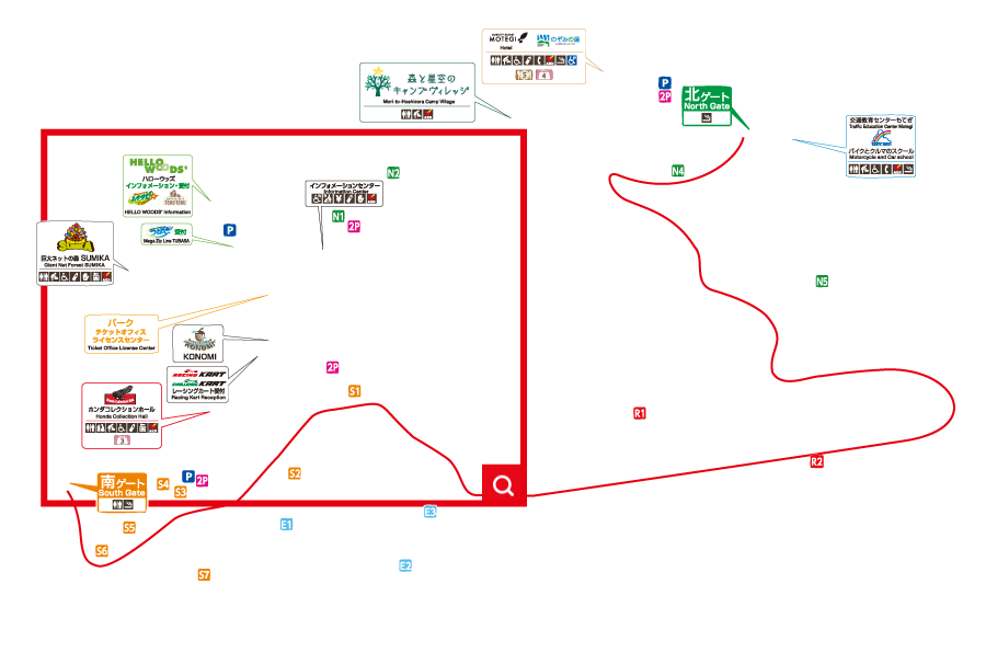 Map of the venue | Mobility Resort Motegi